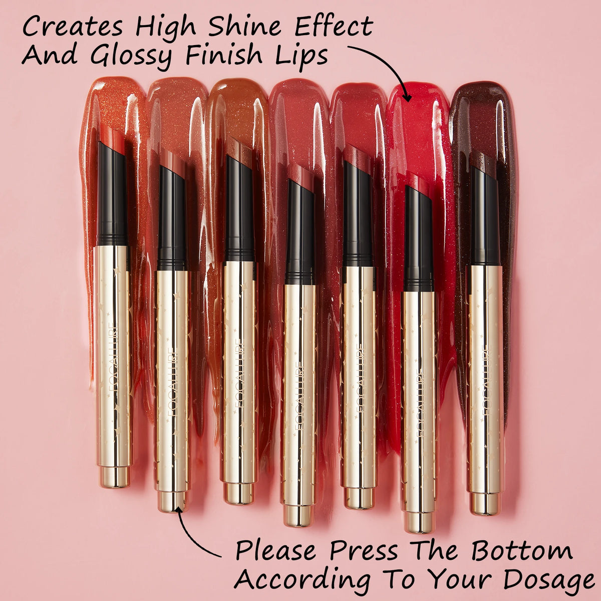 FOCALLURE Sparkling Gem Lip Gloss Stick – All The Beauties