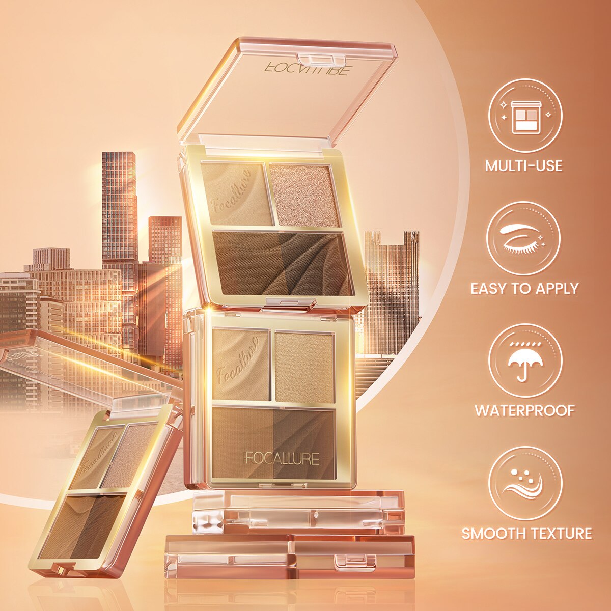 FOCALLURE All-In One Multi-Use Eyebrow Palette – All The Beauties